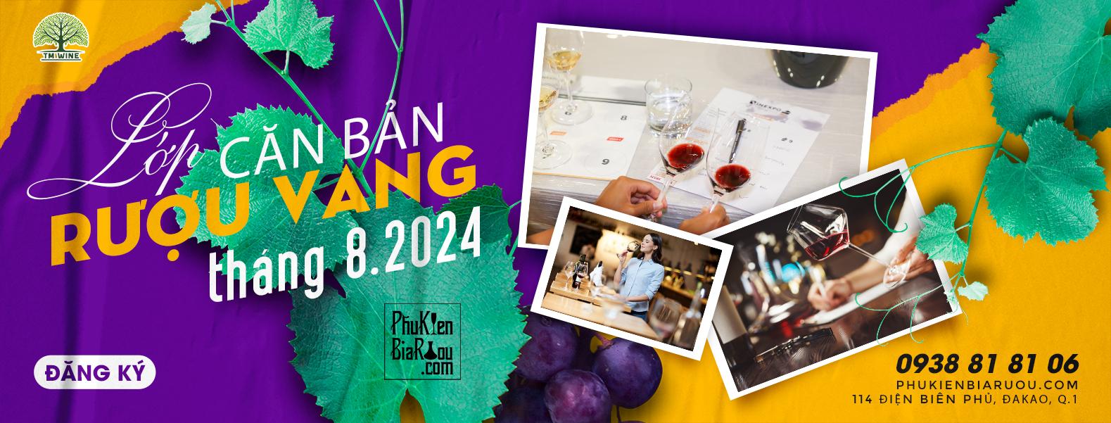 Thời khóa biểu lớp rượu vang tháng 8/2024 – Phụ Kiện Bia Rượu